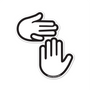 Classic Michigan Hands Sticker (Large)
